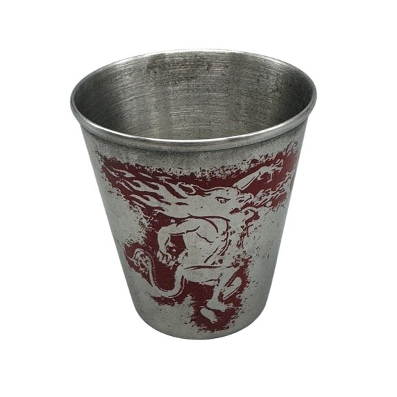 Kitchen | Vintage Aluminum Cup With Red Graphic L Running Rabbit Design ...